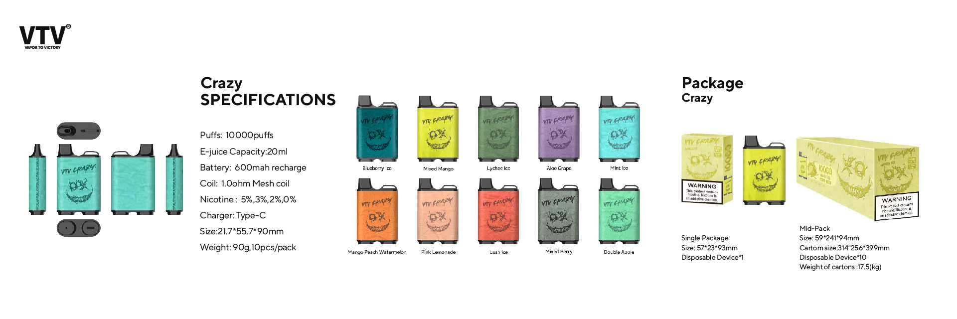 Quality Big Puff Vape & 10000 Puffs Disposable Vape factory from China